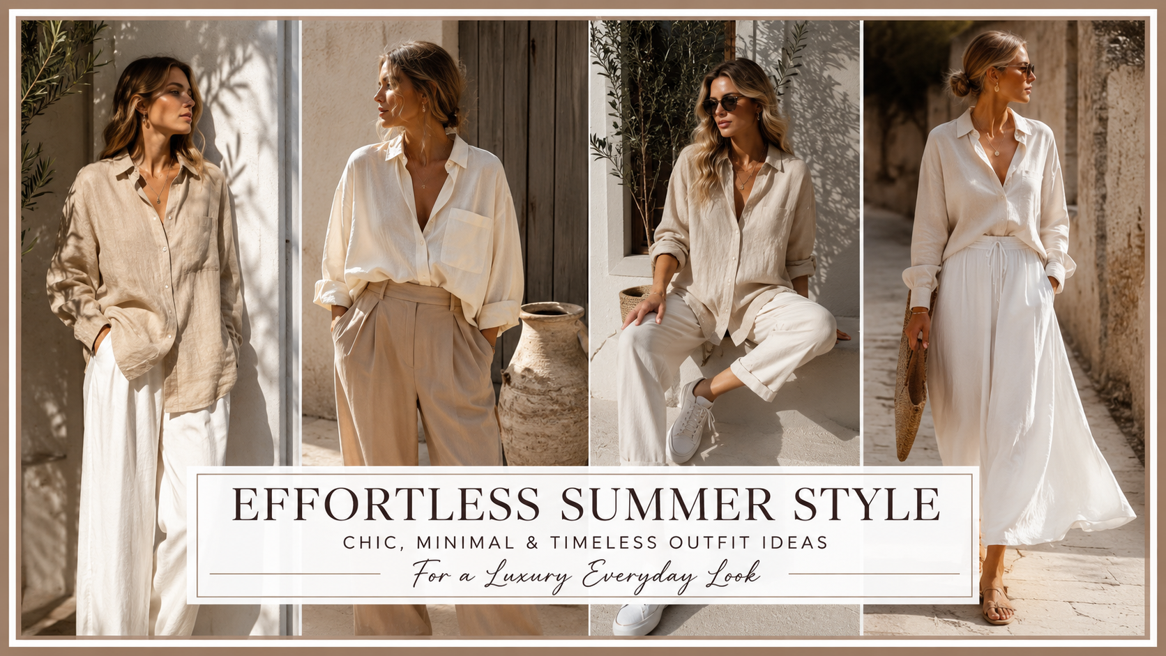Women’s Minimal Summer Outfits 2026 | Elegant Everyday Looks That Feel ...